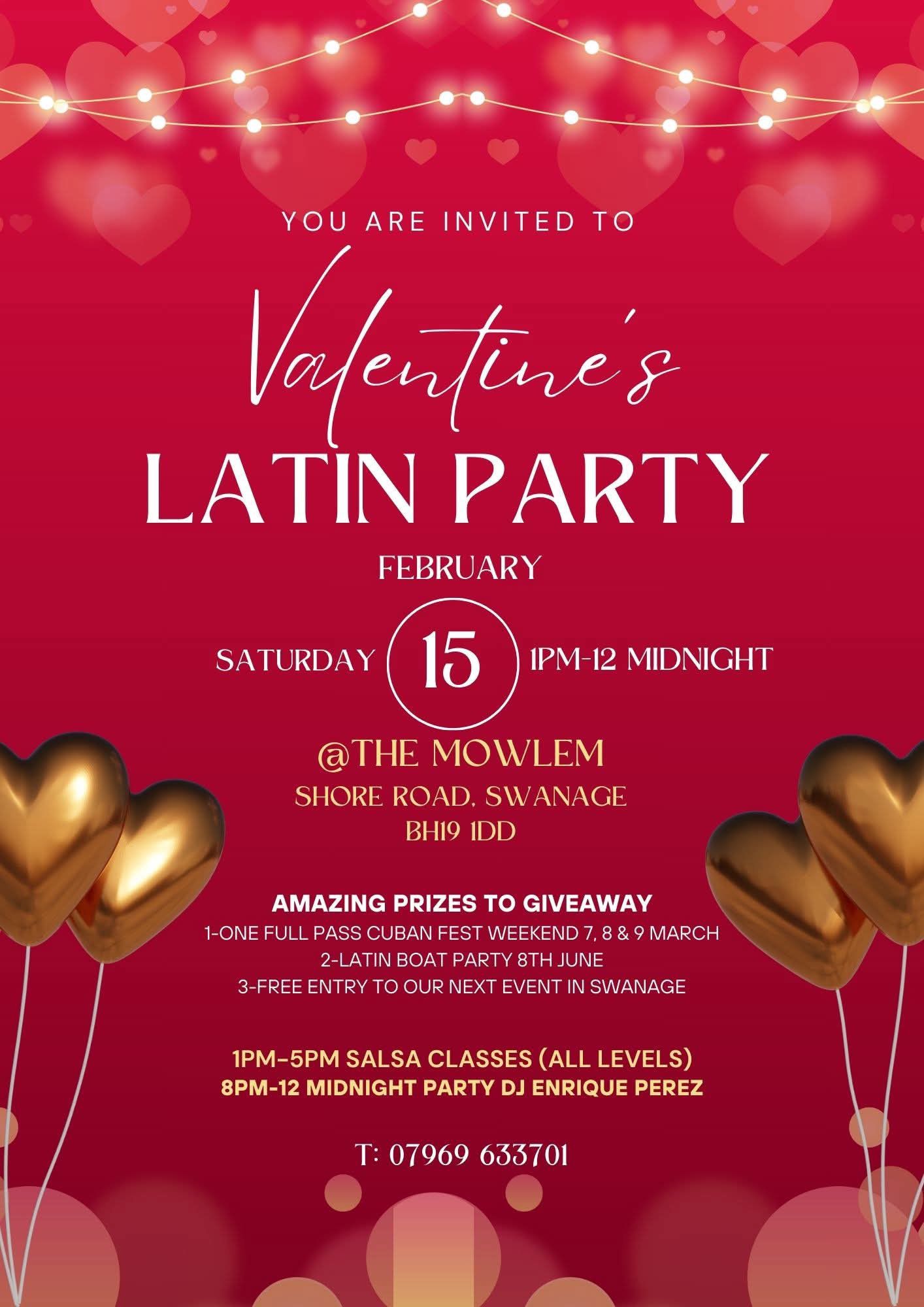 Valentine Cuban & Latin Party plus Classes