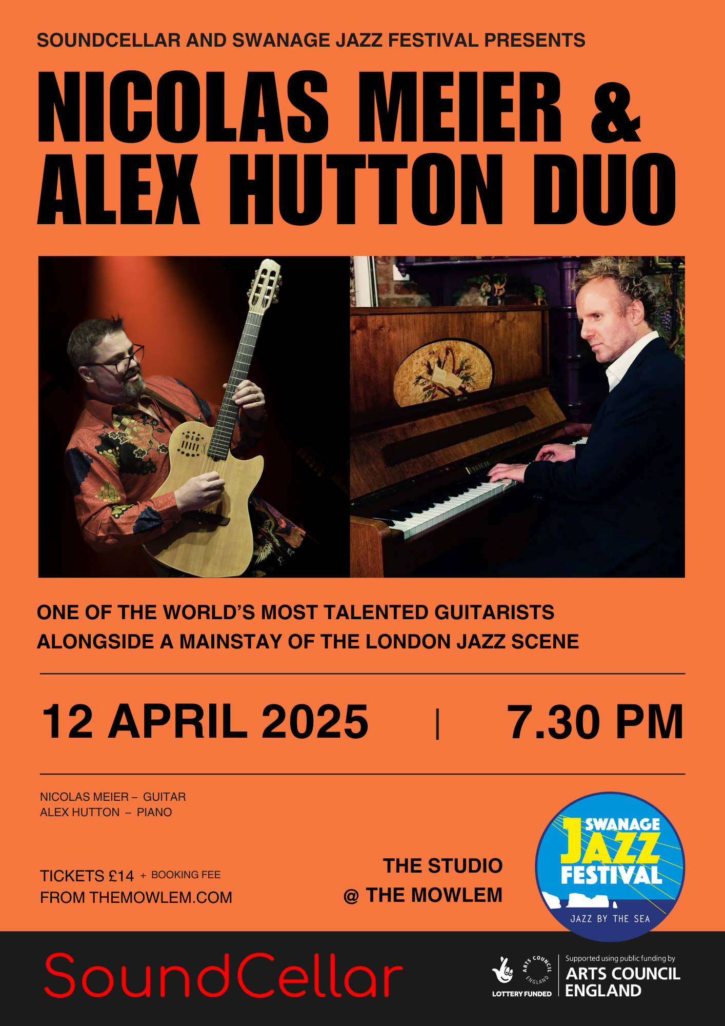 Soundcellar & Swanage Jazz Festival present Nicolas Meier and Alex Hutton Duo - The Mowlem