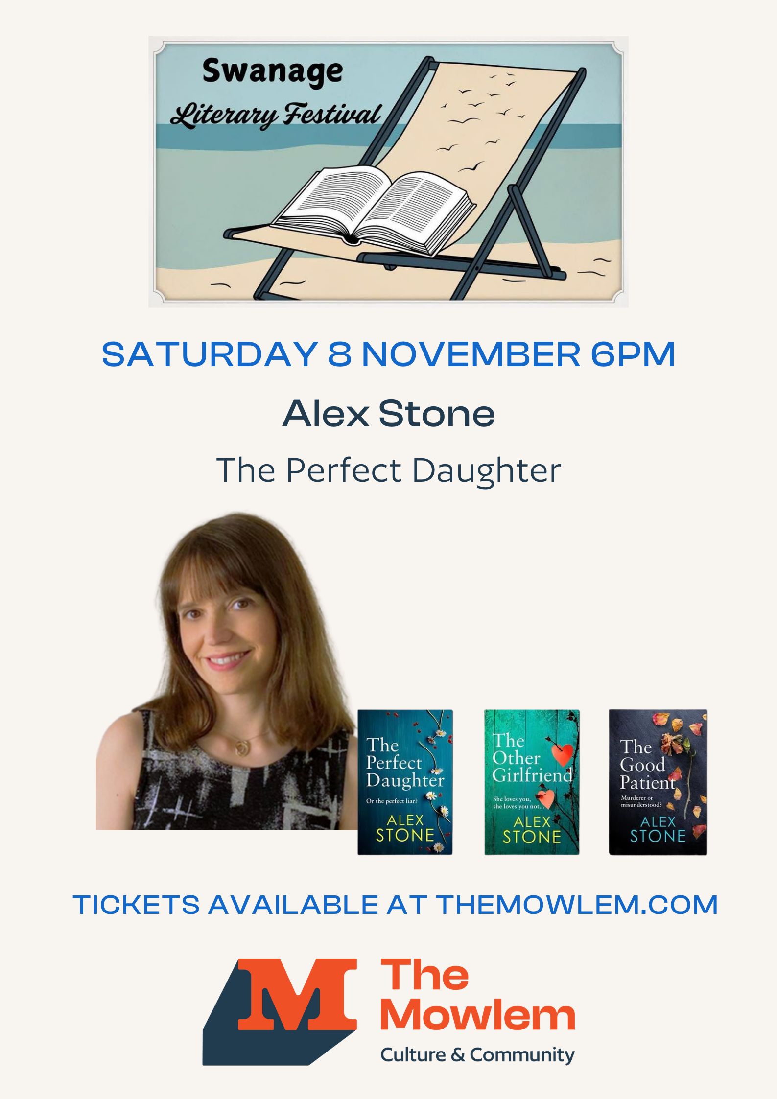 Swanage Literary Festival: Alex Stone - The Perfect Daughter